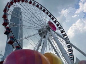 【Central】Riding the large observation wheel “Hong Kong Observation ...